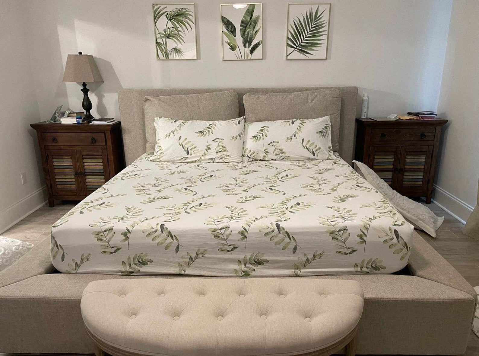 Olive Leaves Bedding Set Olive Leaves Full Set Green Leaves - Etsy