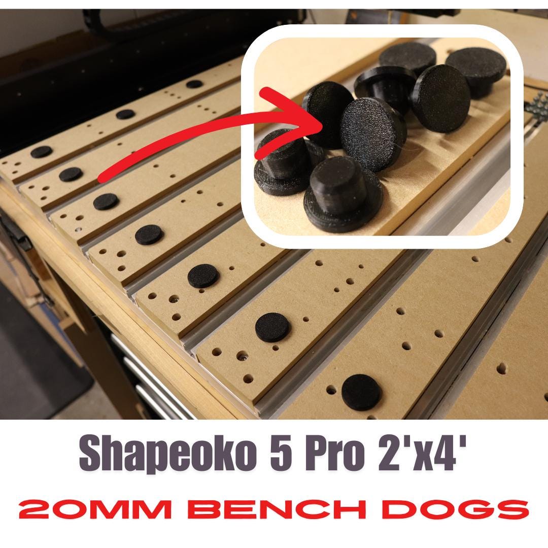 20mm Bench Dogs - Spoil Board Accessory for Shapeoko Pro/foxalien (set ...