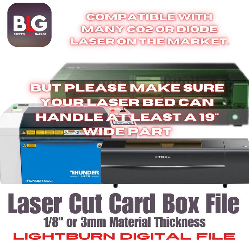Laser Cut Card Box Digital File - 1/8"/3mmmaterial - Weddings ...