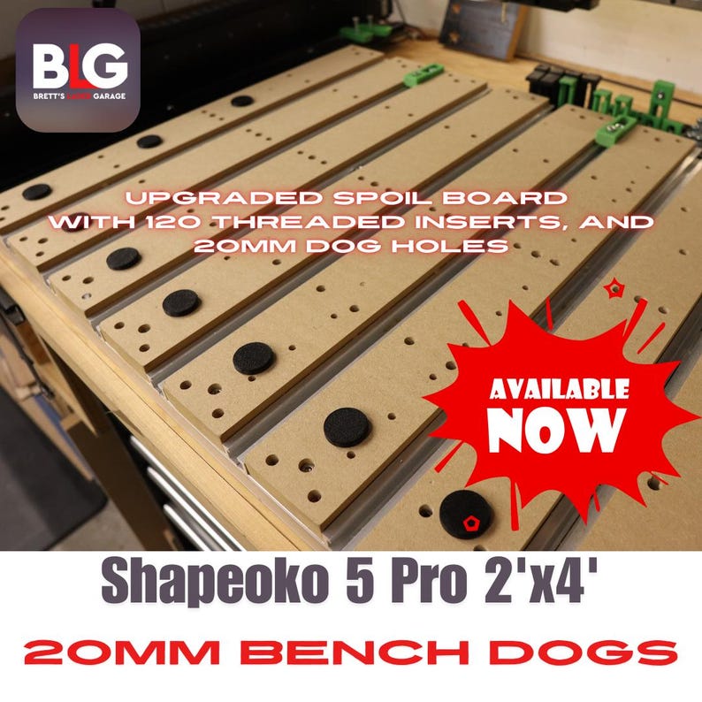 20mm Bench Dogs - Spoil Board Accessory for Shapeoko Pro/foxalien (set ...