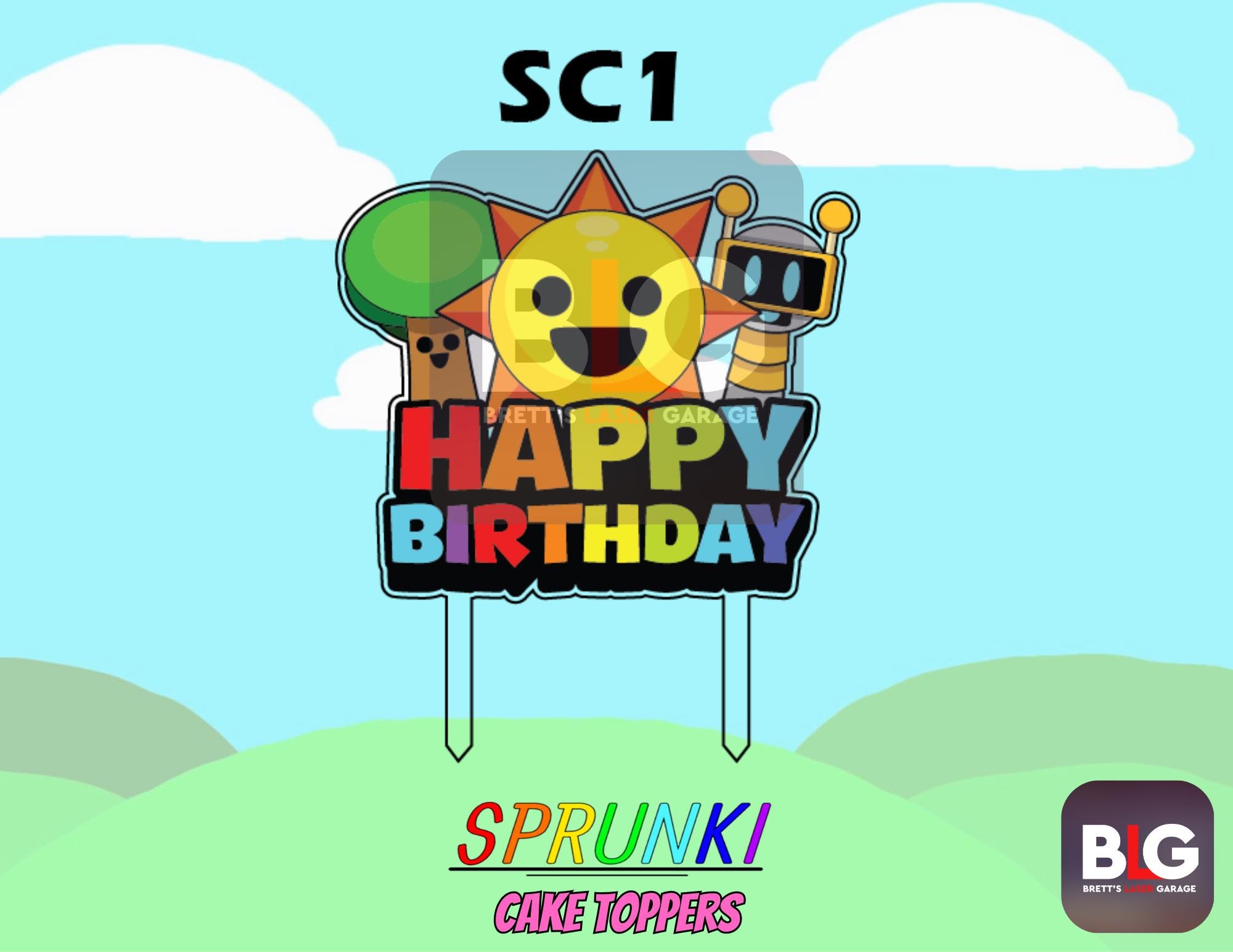 Custom Sprunki Birthday Cake Topper - Sprunki Party and Gifts - Etsy