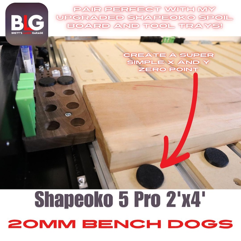 20mm Bench Dogs - Spoil Board Accessory for Shapeoko Pro/foxalien (set ...