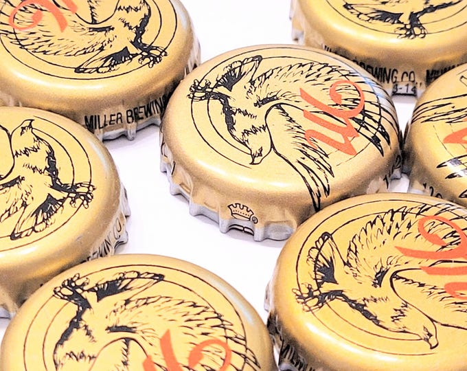 25 Beer Bottle Caps, Miller Brewing Co, Gold and Red Caps, Dent Free ...