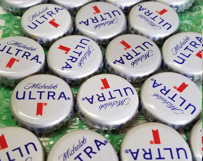 Michelob Ultra Beer Caps Beer Bottle Cap Lot 25 Caps White Bottle Caps ...