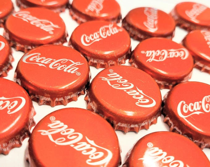 25 Beer Bottle Caps - Coca Cola - Red Caps - Dent Free - Recycled ...