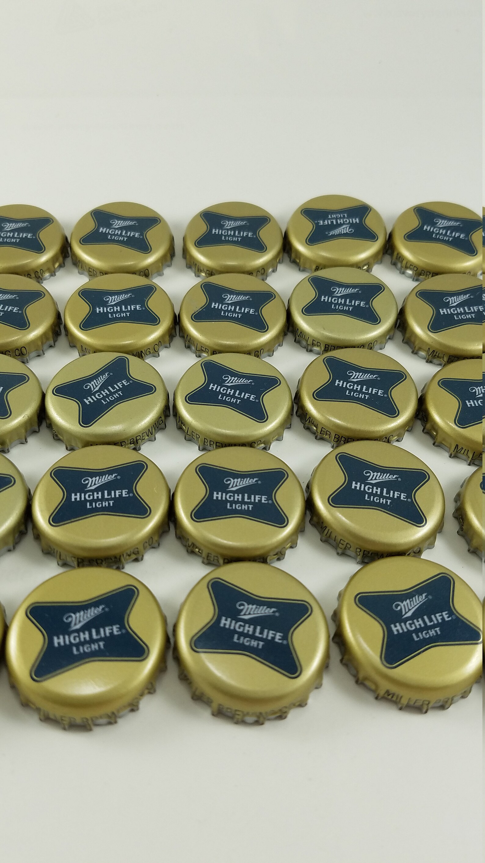 Beer Bottle Cap Miller High Life Light Gold and Blue Caps - Etsy