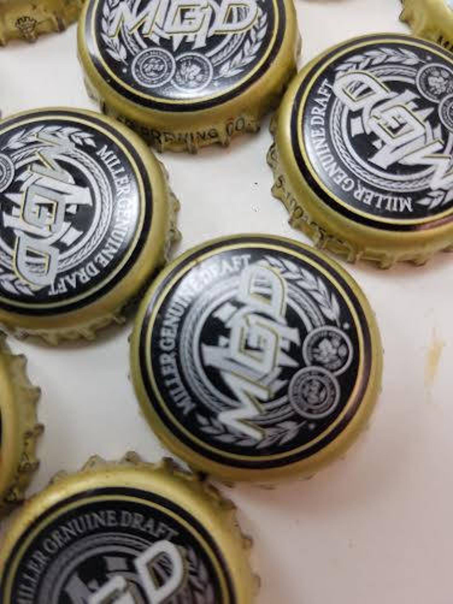 Beer Bottle Cap MGD Black and Gold Caps Recycled | Etsy