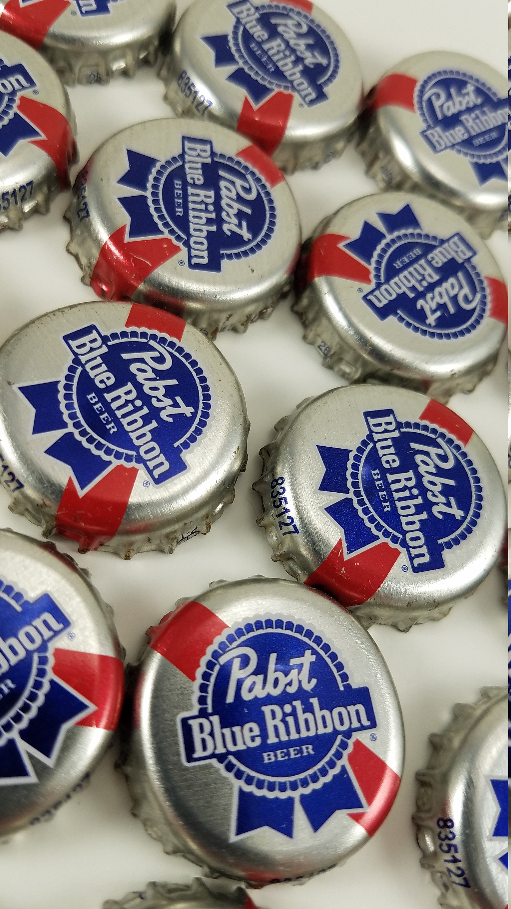 PBR Beer Bottle Caps Pabst Blue Ribbon slightly imperfect | Etsy