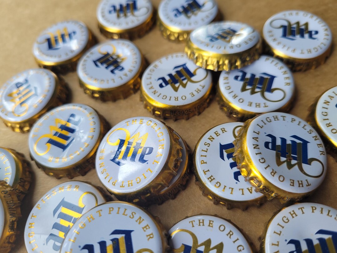 Miller Lite Beer Bottle Cap - Imperfect With Dents, Creases, Dimples ...