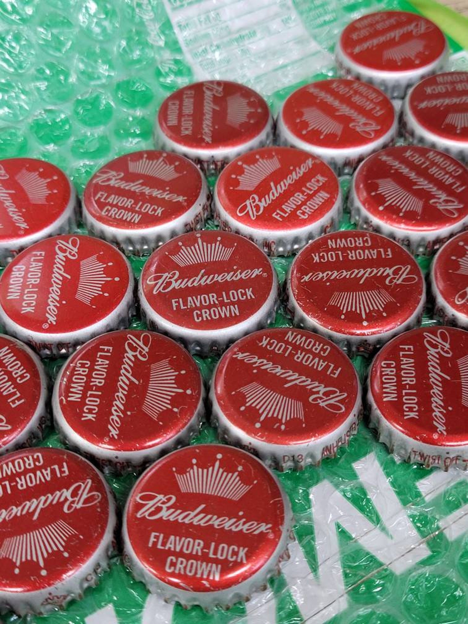 25 Beer Bottle Caps Budweiser Flavor-lock DENT FREE Some | Etsy