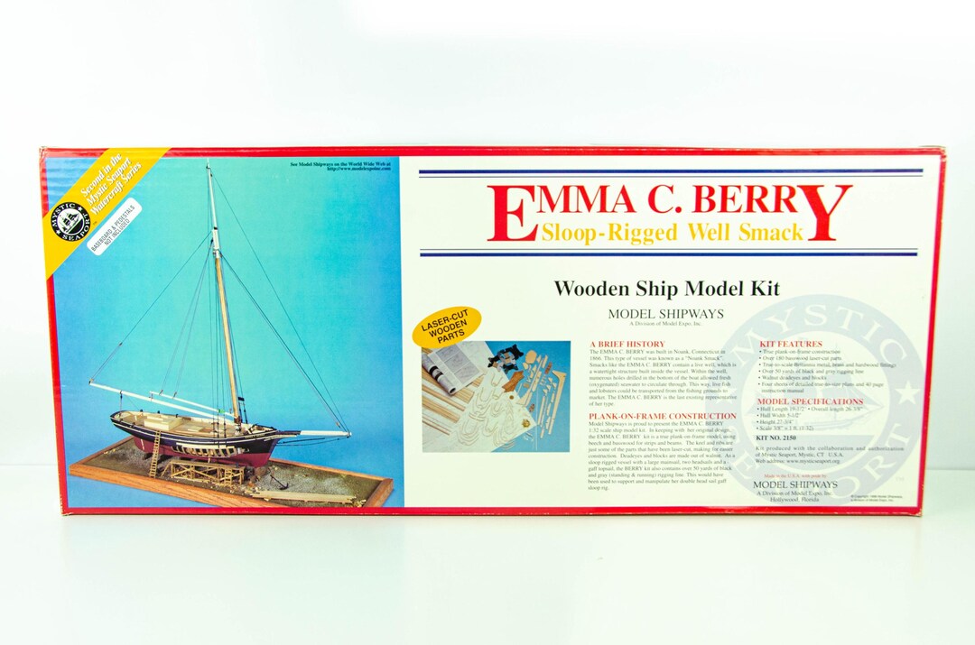 Model Shipways Emma C Berry Sloop-rigged Well Smack Balsa Model Boat ...