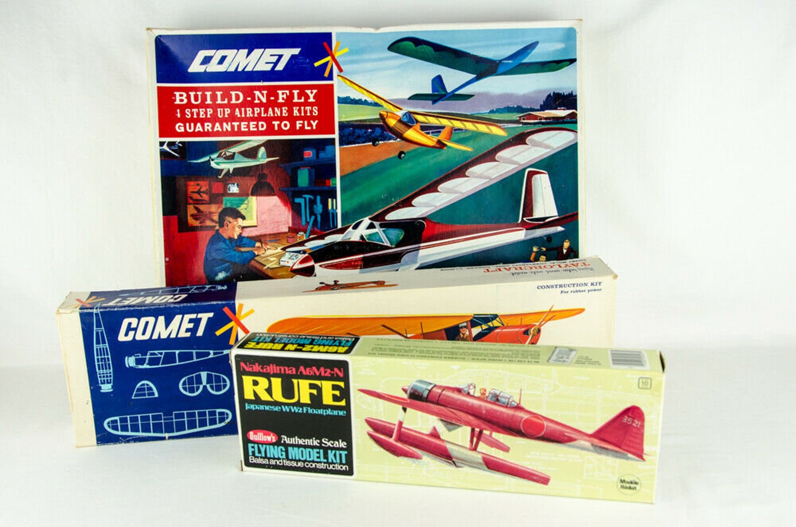 Vintage Model Airplane Kit Lot Comet Build-N-Fly Taylorcraft | Etsy
