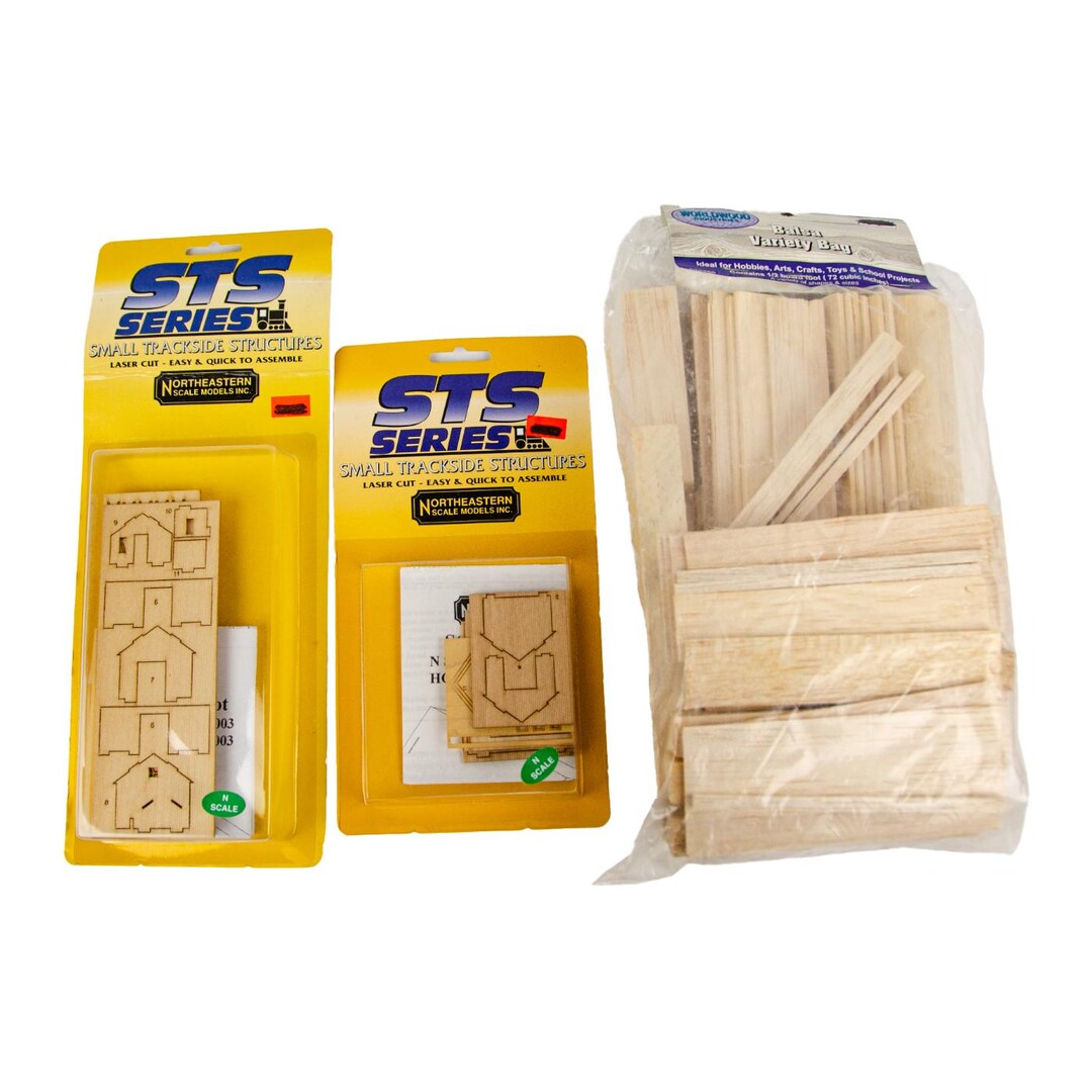 STS Freight Depot Storage Shed & Misc. Balsa Wood Variety Bag Model ...