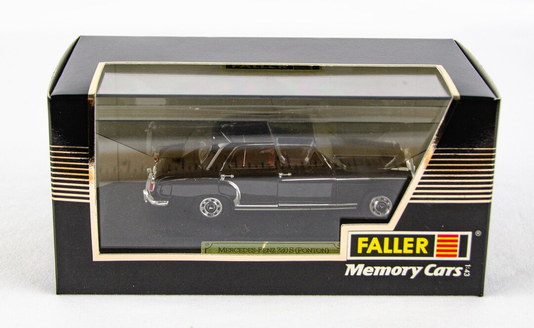 Faller Memory Cars Mercedes Benz 220 S Ponton Black 1:43 Scale - Etsy