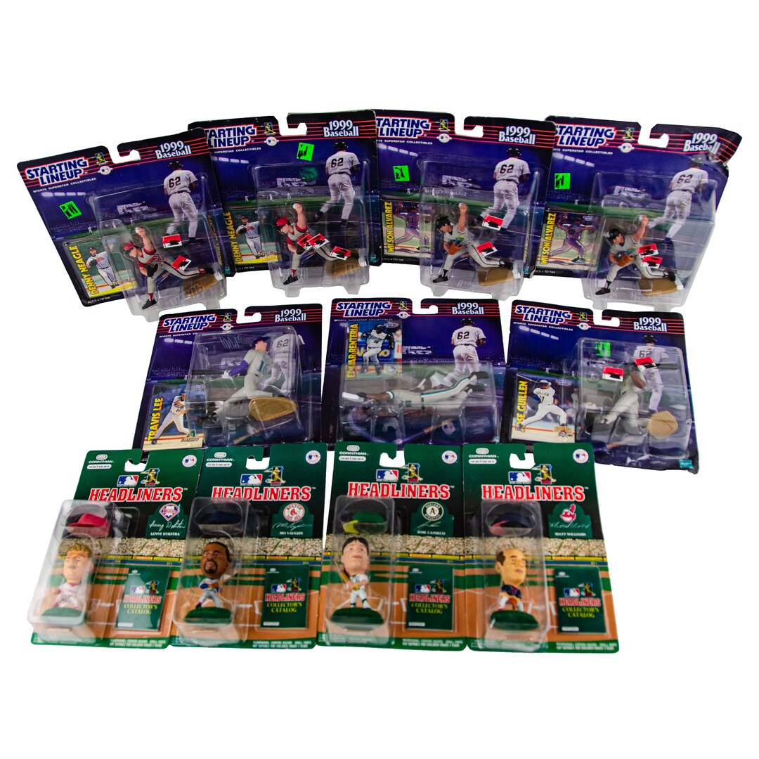 Assorted 1999 Starting Lineup & 1996 Headliner MLB Baseball Figure 11P ...