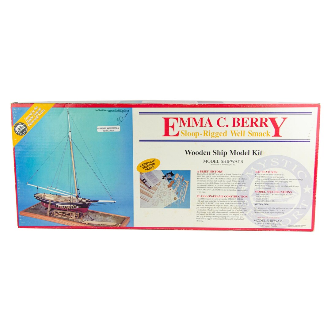 Model Shipways Emma C. Berry Wooden Ship 1:32 Scale Model Kit - Etsy