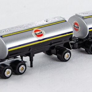 Shinsei HO Haulers 1:128 Scale GMC Gulf Oil Tanker Tandem Diecast Model ...