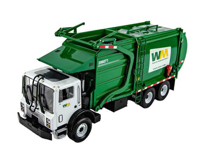 First Gear Front End Loader Waste Management Green 1:34 Scale Garbage ...