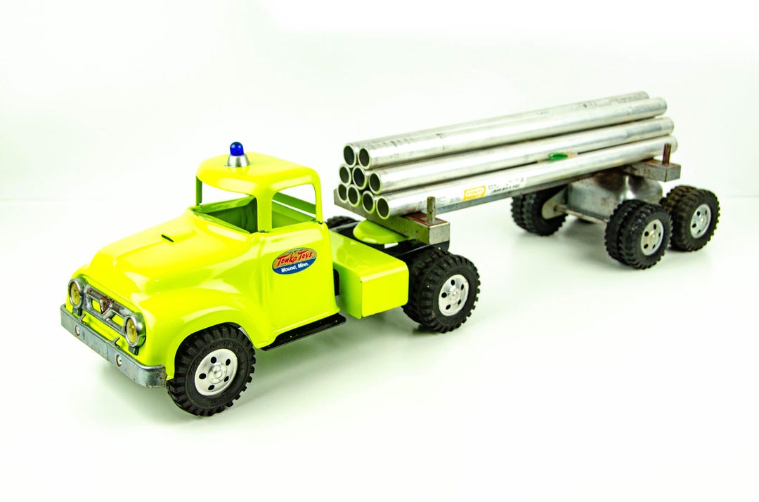 Vintage 1960s Tonka Custom 24 Pipe Logging Lumber Transport Truck ...