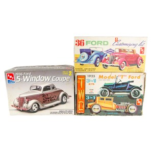 Assorted AMT 1920s & 1930s Ford 1:25 Scale Model Car Kits 3P Lot (parts ...