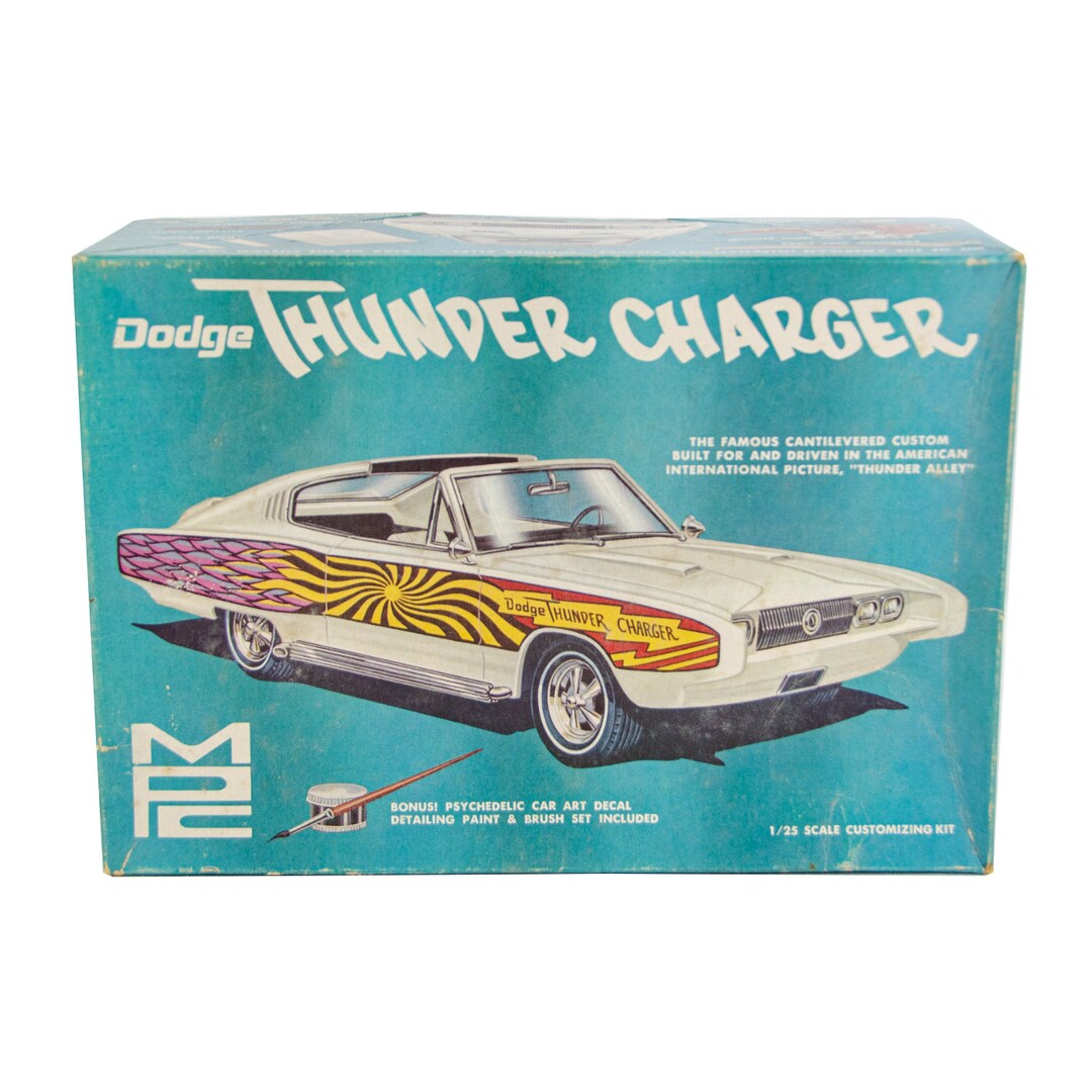 Rare Vintage MPC 1:25 Scale Dodge Thunder Charger Plastic Model Car ...