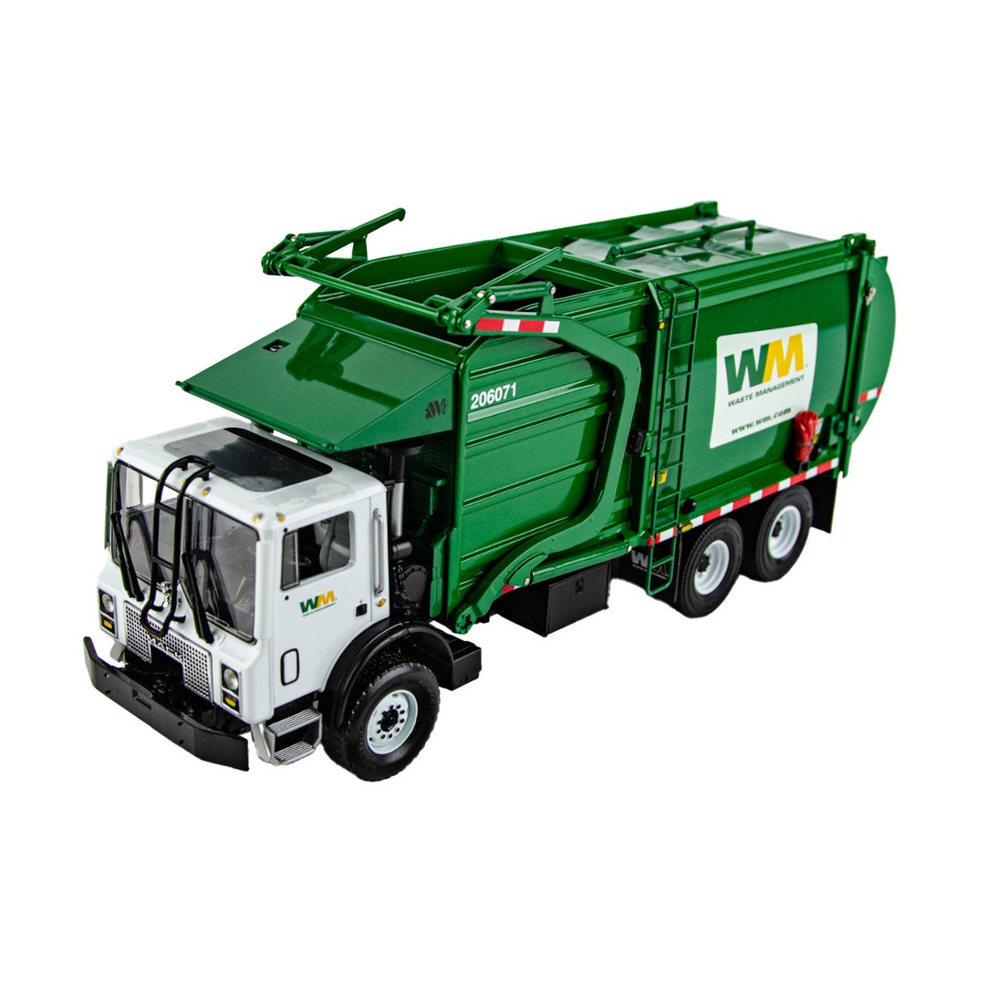 First Gear Front End Loader Waste Management Green 1:34 Scale Garbage ...