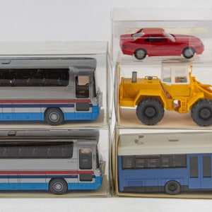 Wiking Bus Car Front End Loader 1:87 HO Scale Model Train Layout ...