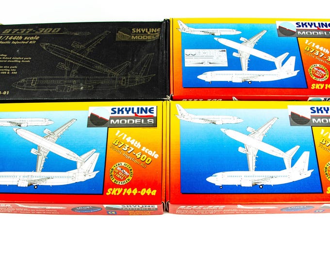 Skyline Models 1/144 Model Airplane Kit Lot of 4 B737-300 B737-400 B737 ...