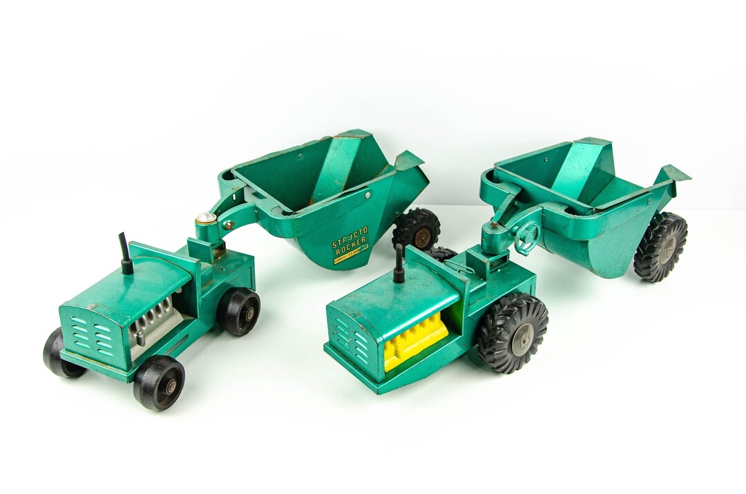 Vintage 1950s Structo 20" Rocker Tractor Earth Mover Dump Truck Lot of ...