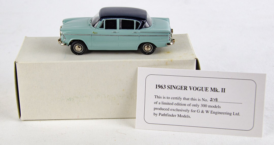 Pathfinder Models G & W Engineering 1963 Singer Vogue MK II Blue 1:43 ...