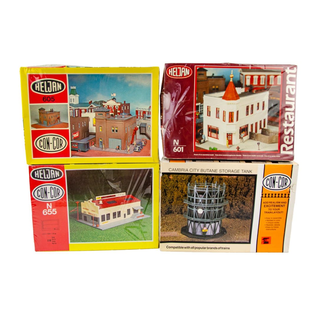 Heljan Con-cor Print Shop Fire Station Restaurant Tank 1:160 N Train ...