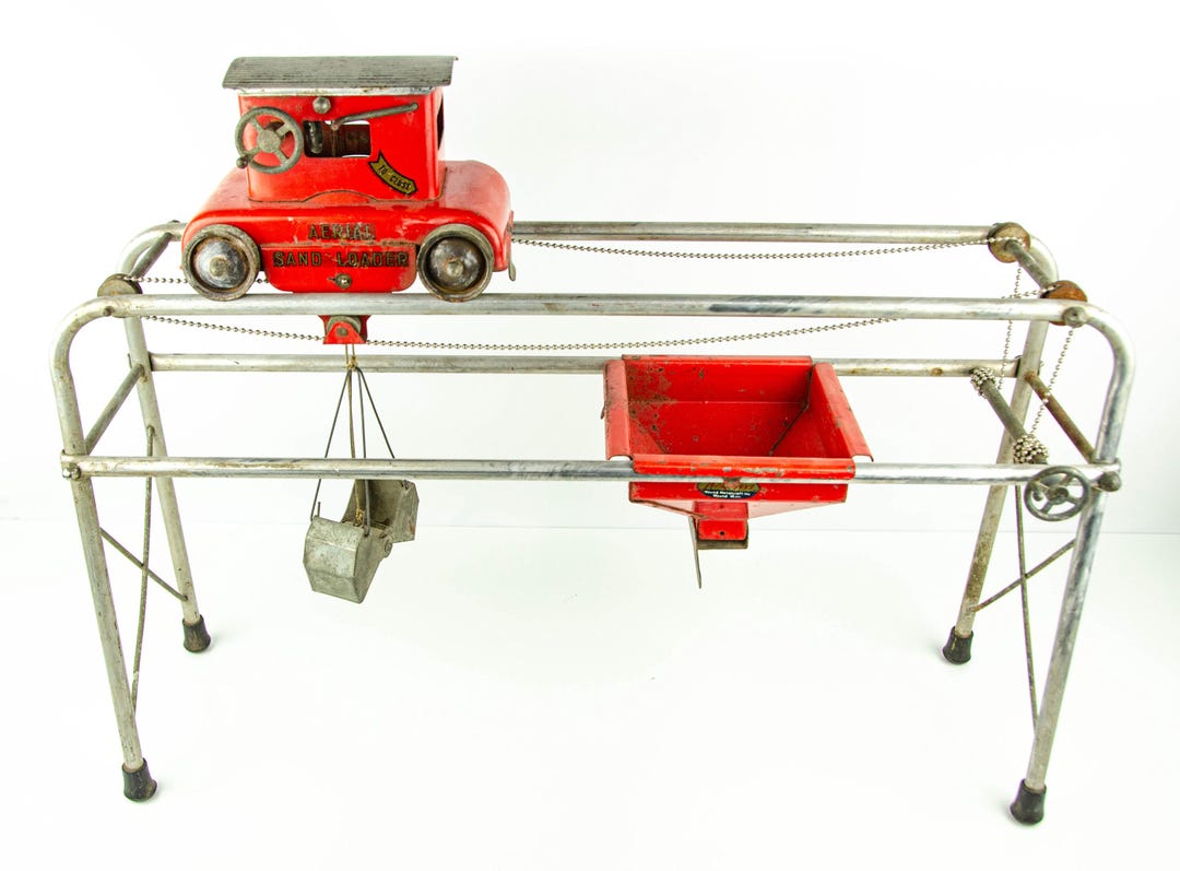 Vintage 1955 Tonka Aerial Sand Loader Pressed Steel Construction Toy ...