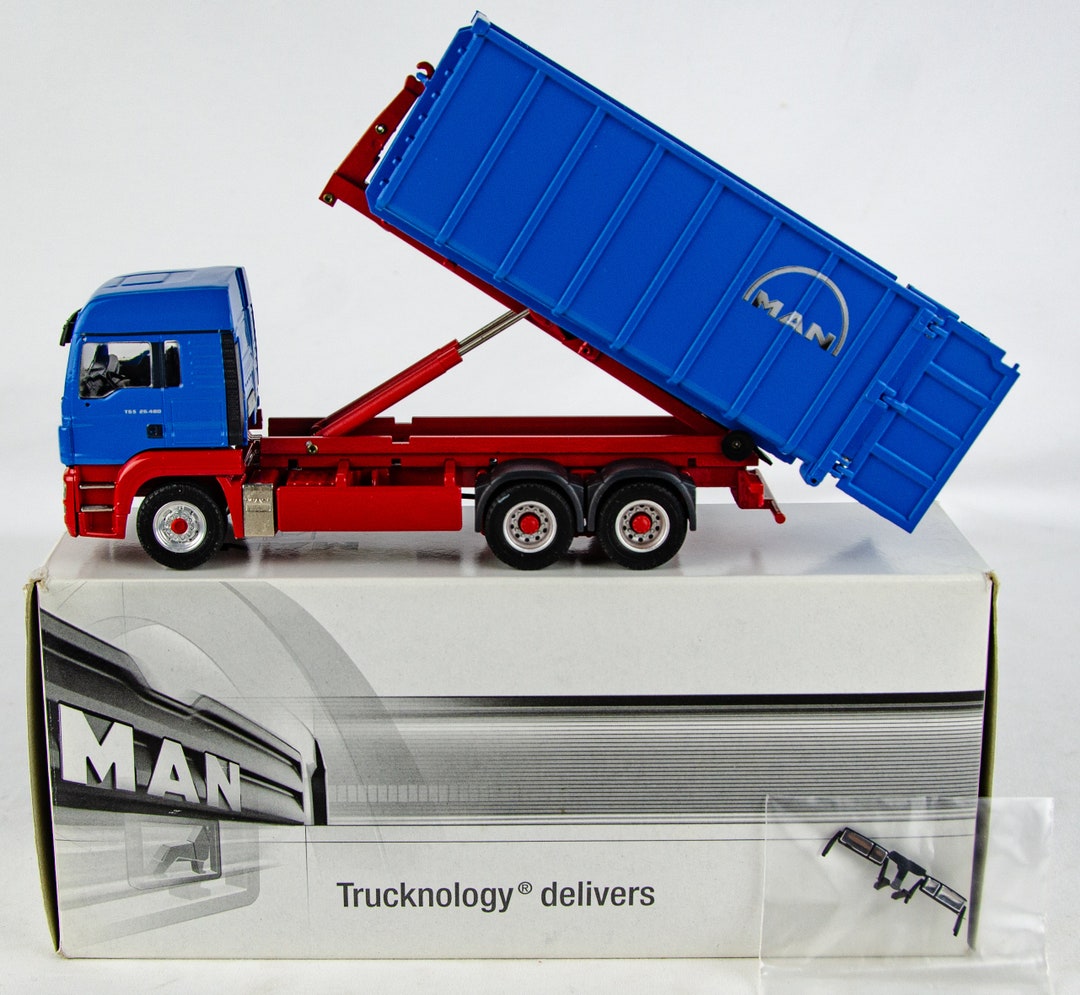 Ultra Rare Conrad Man T65 Roll off Container Truck German 1:50 Diecast ...