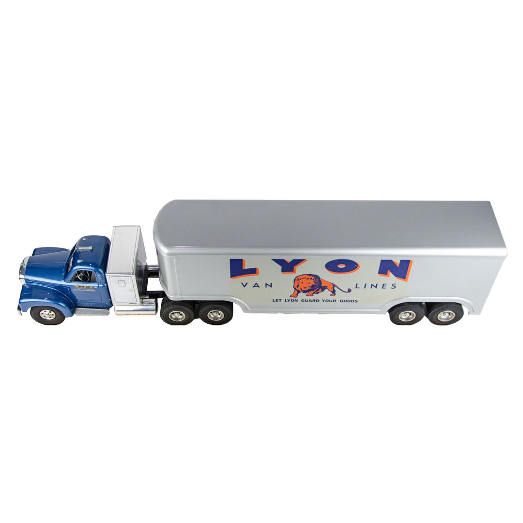 Ultra Rare Lyon Van Lines Smith Miller Tractor Trailer Pressed Steel ...