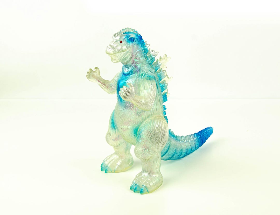 Vintage 1954 San Marusan 9" Godzilla Translucent White Iridescent Vinyl ...