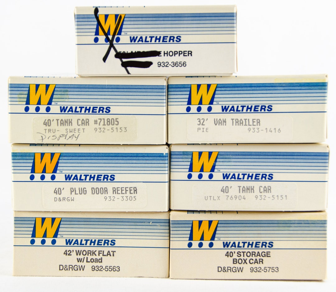 Walthers HO Scale lot of 7 Box & Tank Car Model Train Kit - Etsy