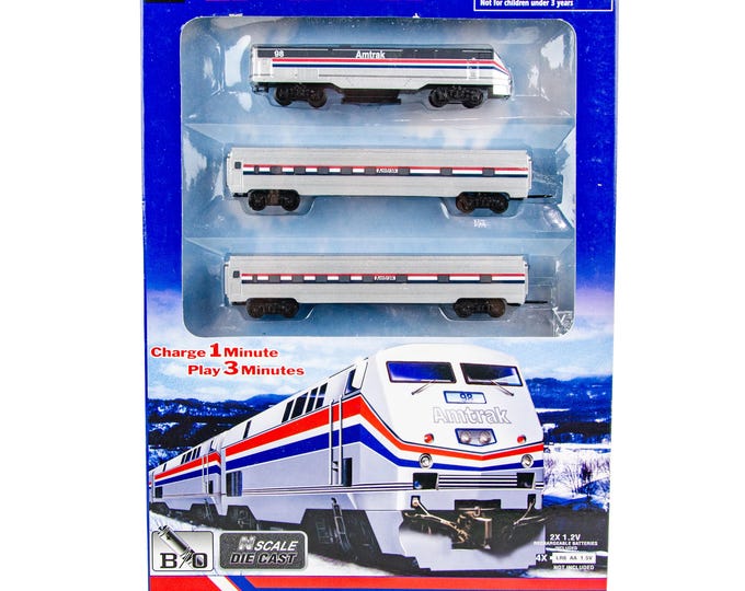 New Ray Railroad Amtrak Locomotive P42DC N Scale Train Set W/ Track - Etsy