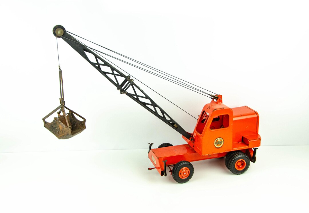 Vintage 1950s Doepke Model Toys 22 Unit Mobile Crane Truck Construction ...