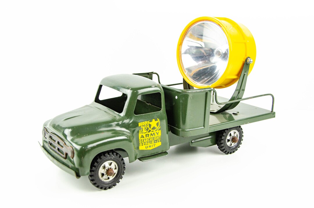 Vintage 1950s Buddy L US Army Searchlight Repair It 16 Pressed Steel ...