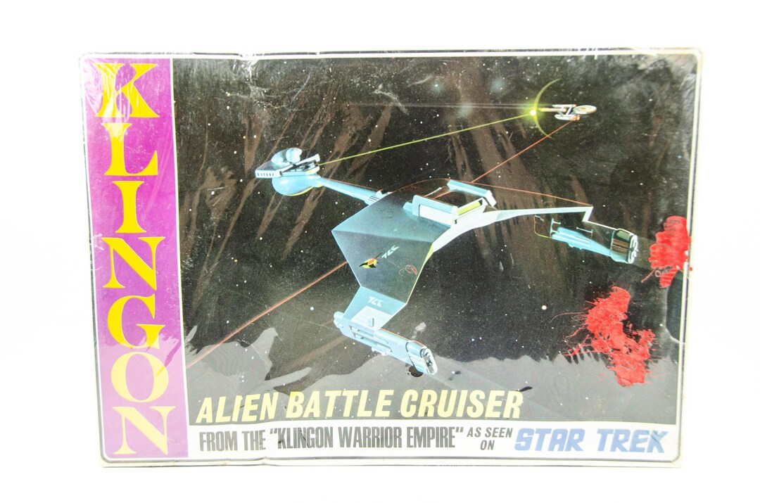Sealed 1968 AMT Star Trek Klingon Alien Battle Cruiser Space Ship Model ...