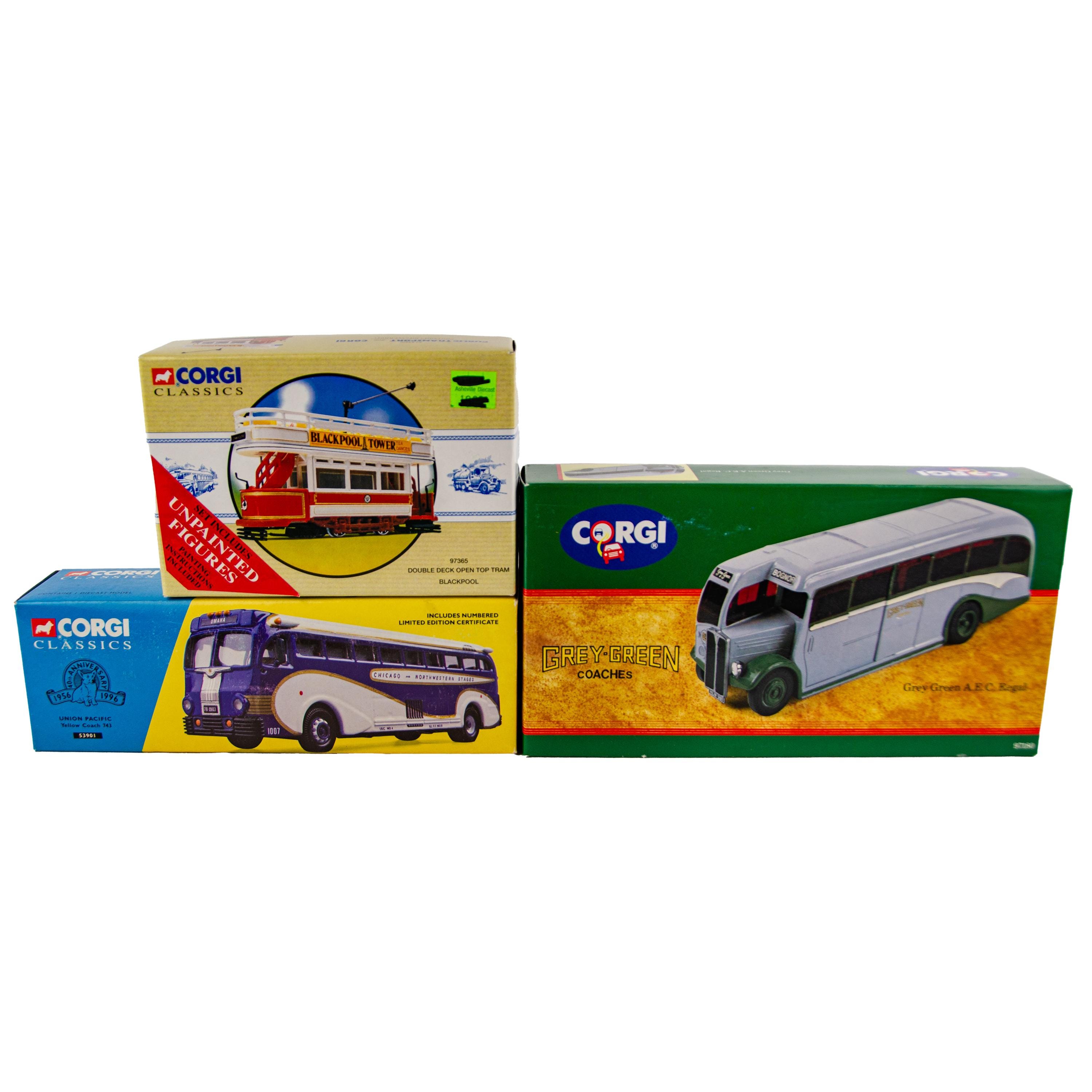 Corgi toy buses store