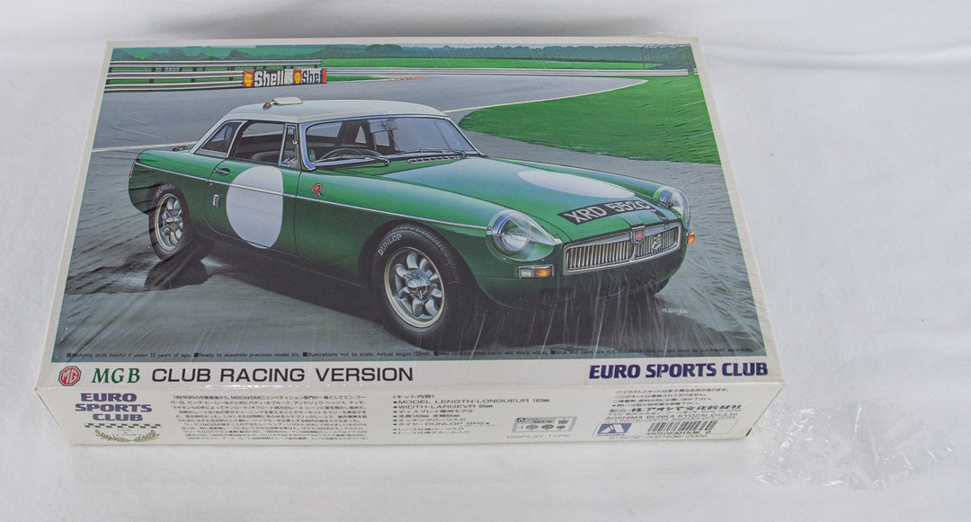 Aoshima 1:24 Scale MGB Euro Sports Club Racing Model Car Building Kit ...