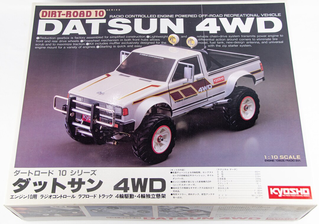 Very Rare Unopened Kyosho Datsun 4WD Dirt Road 10 RC 110 Scale Truck ...