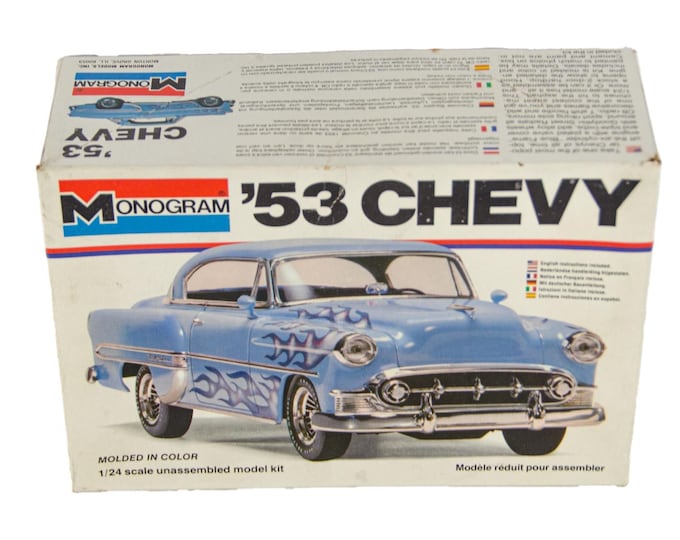 Vintage Monogram 1953 Chevrolet Bel-air Chevy Model Car Building Kit ...