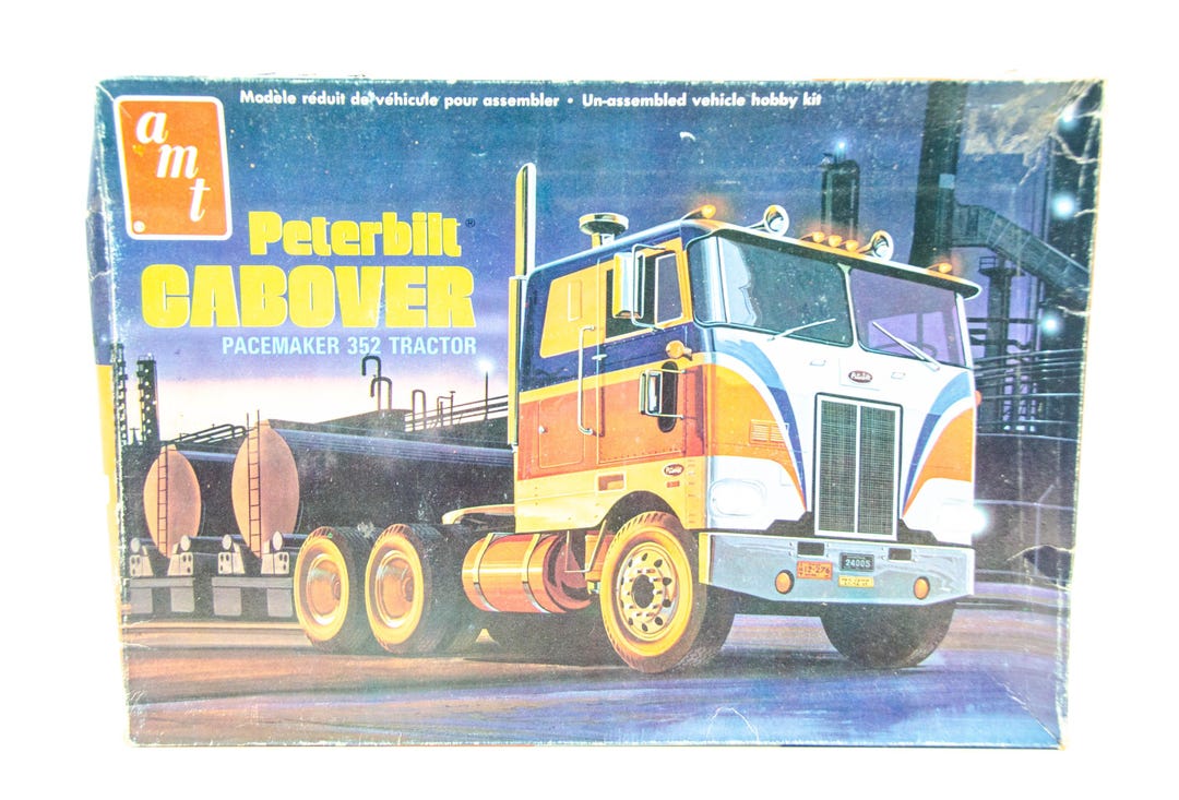 Original AMT 1/25 Peterbilt Cabover Pacemaker 352 Semi Tractor Model ...