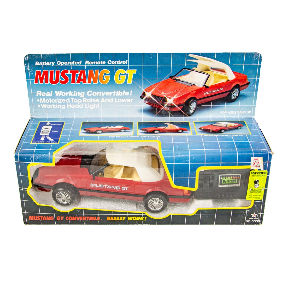 Vintage Star Toys 1985 Ford Mustang GT Convertible RC Remote Control ...