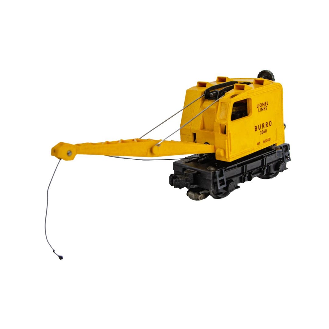 Lionel 1:48 O Scale Original Operating Burro Crane Model Train Car 3360 ...