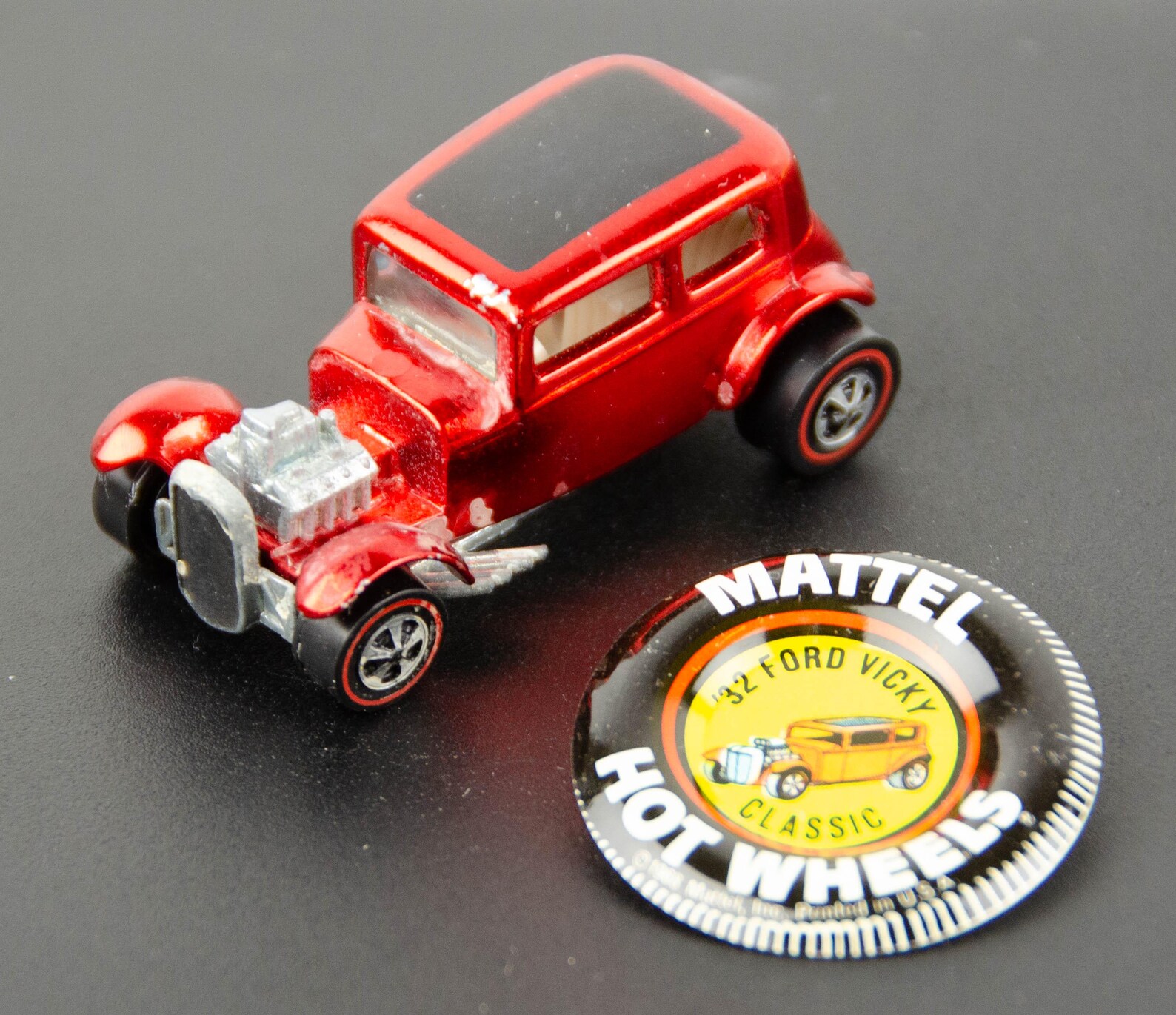 Hot Wheels Redline Classic 32 Ford Vicky Red Spectraflame W/ Button ...