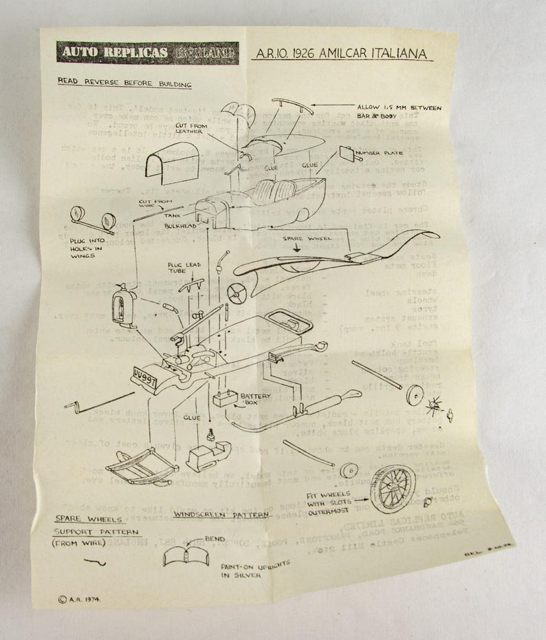 Auto Replicas England AR10 1926 Amilcar Italiana Car Model Car Kit 1:43 ...