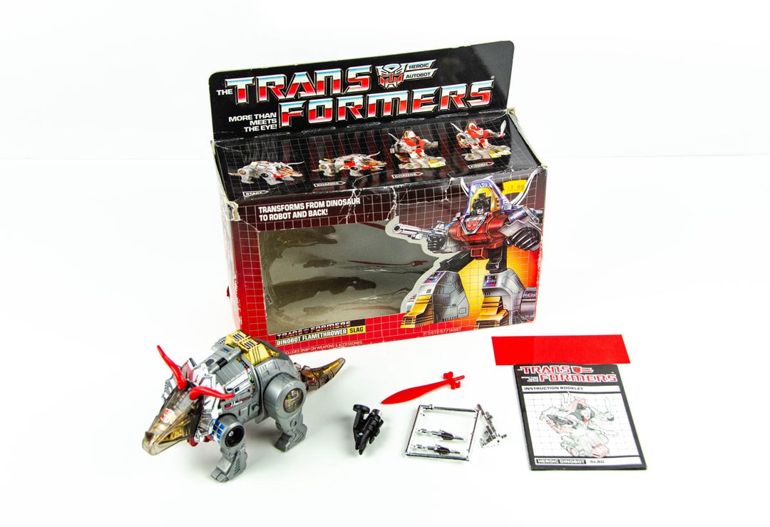 Original Hasbro 1984 Transformers G1 Slag Dinobot Flamethrower - Etsy